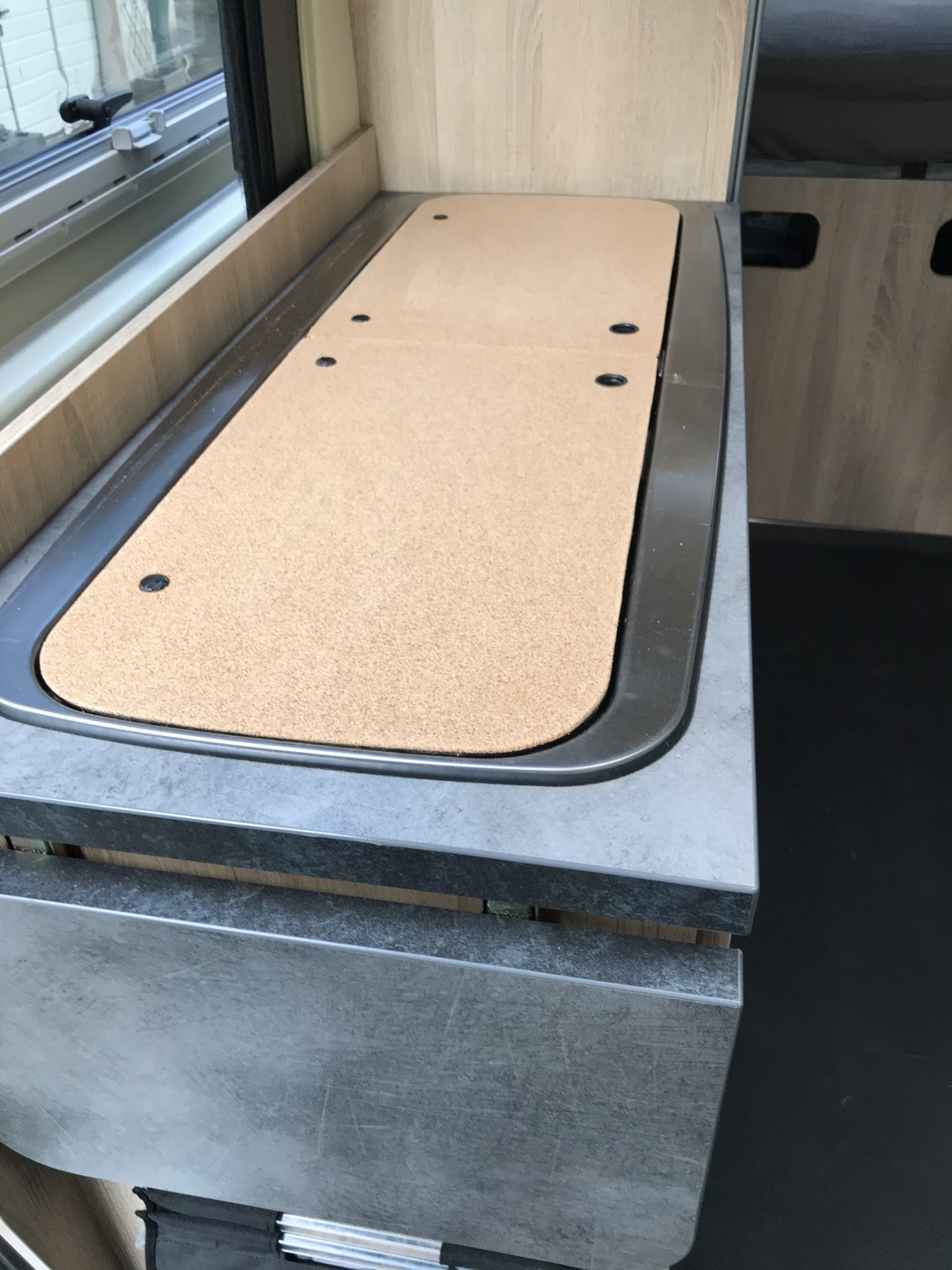 Womo-DIY / Dometic Glasabdeckung von Gaskocher & Spüle mit Kork ...